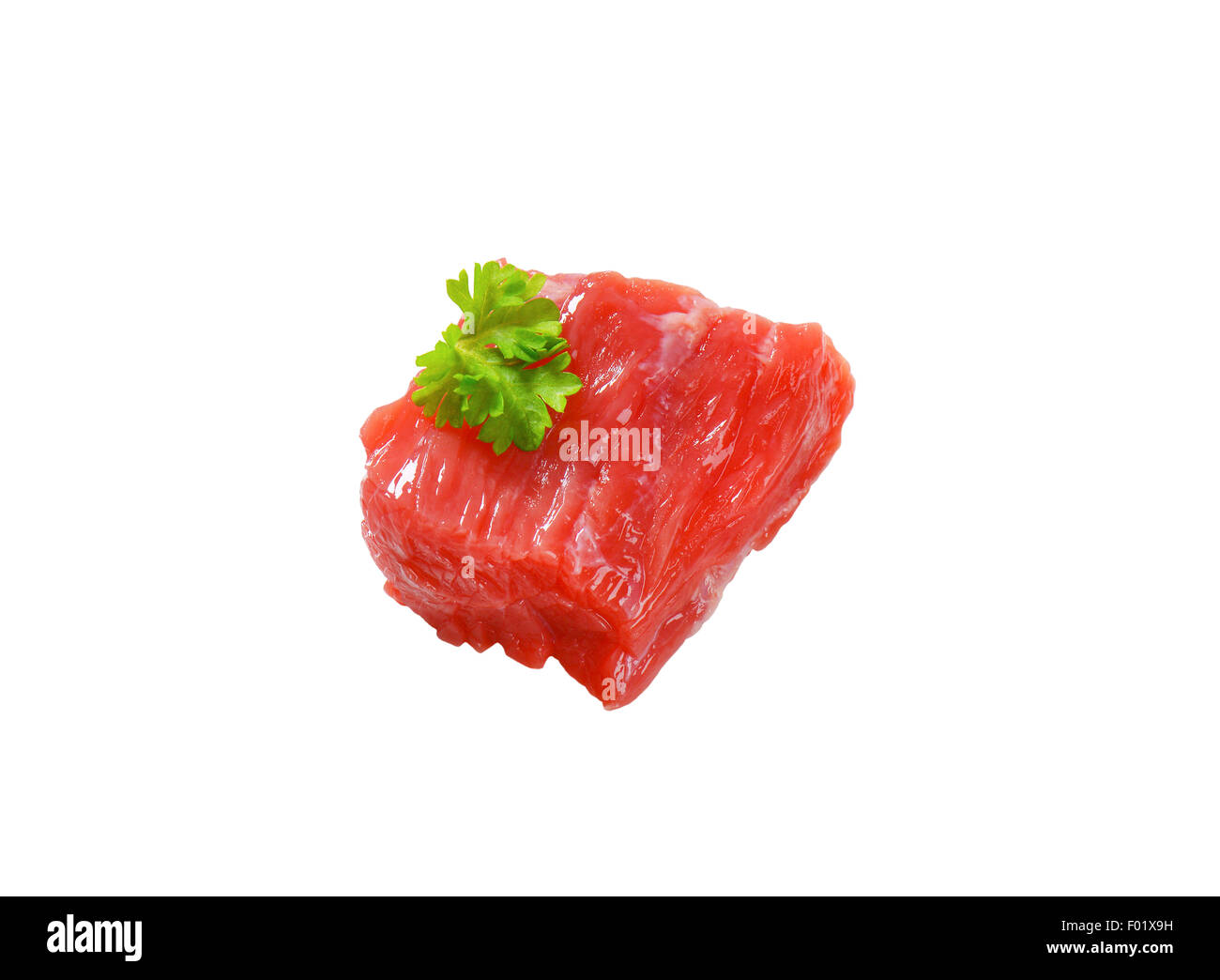 Chunk of lean beef - cutout Stock Photo - Alamy