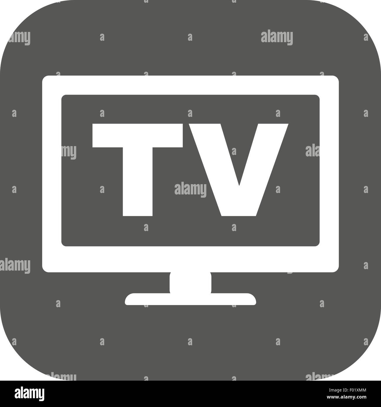 The tv icon. Television and telly, telecasting, broadcast symbol. Flat ...