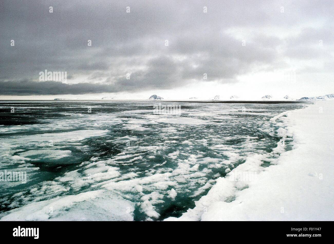 Ice blocks on Canada's Arctic sea Stock Photo - Alamy