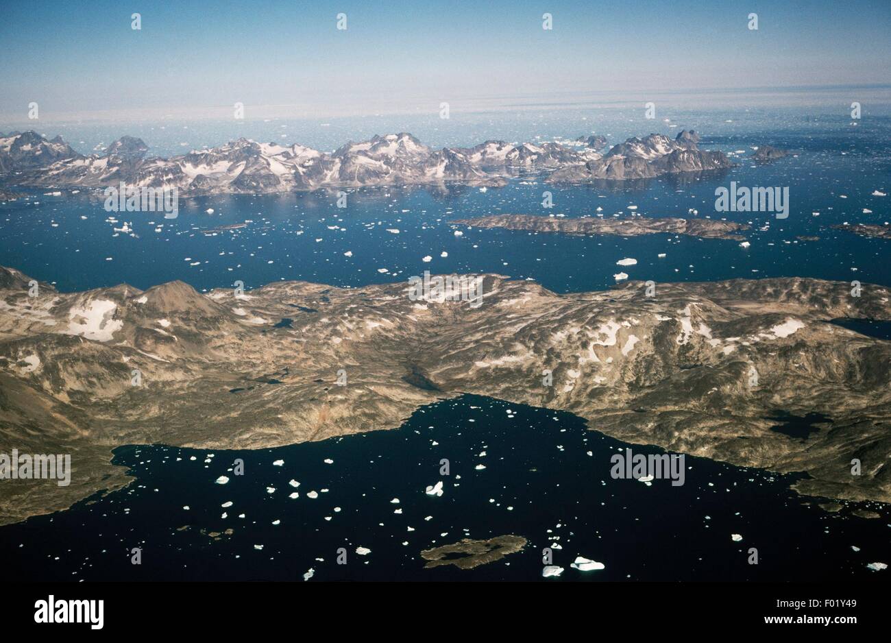 Coast of Greenland. Aerial view Stock Photo - Alamy