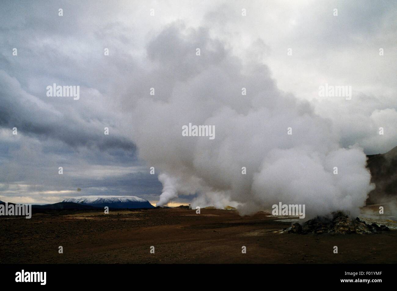 Solfatare, volcanic region of Namaskard, Iceland Stock Photo - Alamy