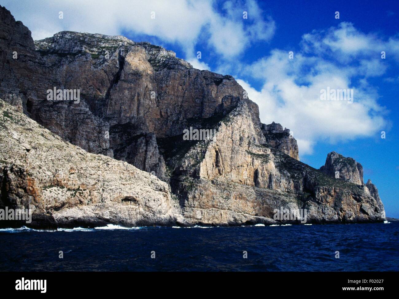 High cliff, island of Marettimo, Egadi islands, Sicily, Italy Stock ...