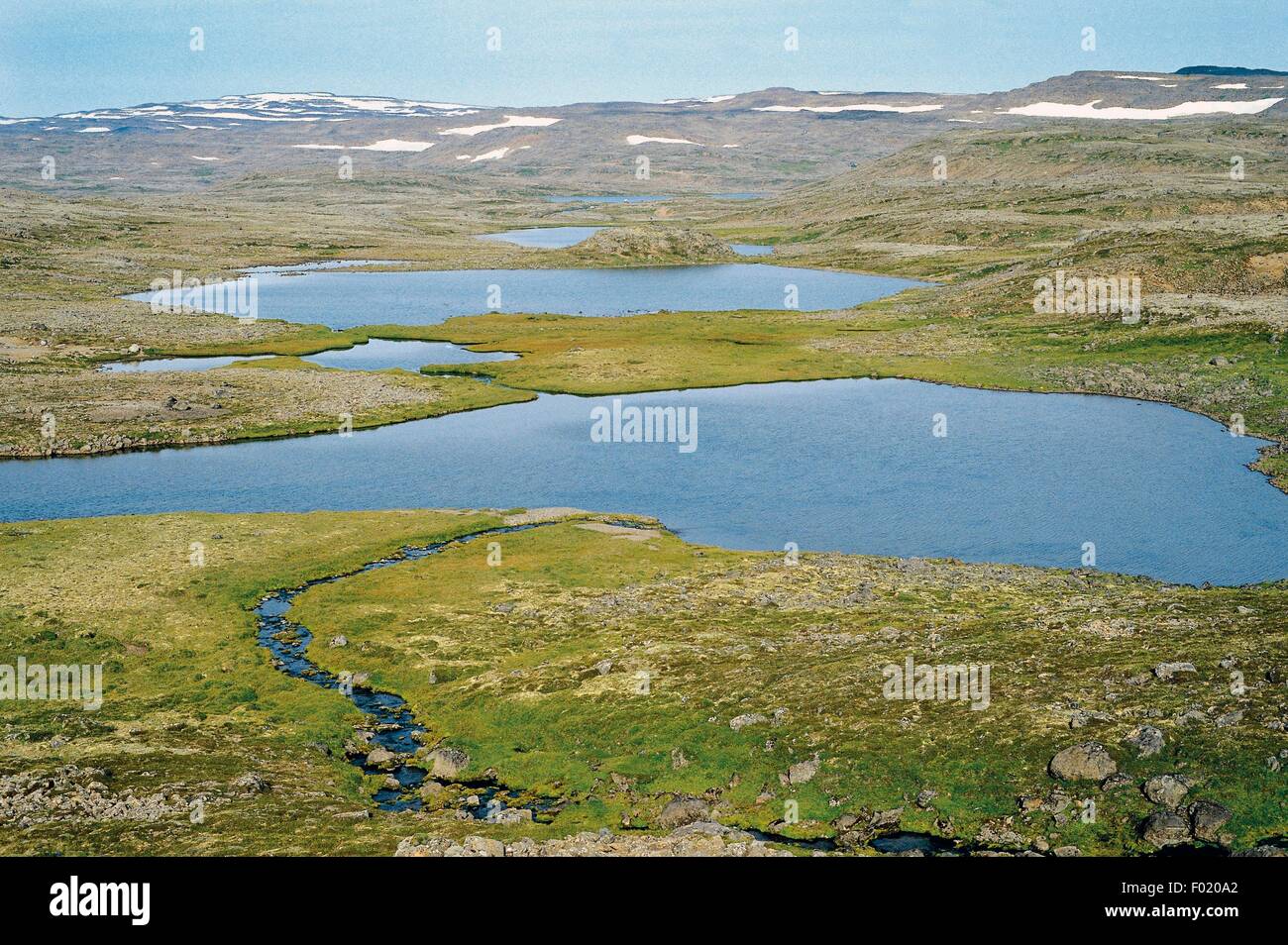 Tundra ponds, Iceland Stock Photo - Alamy