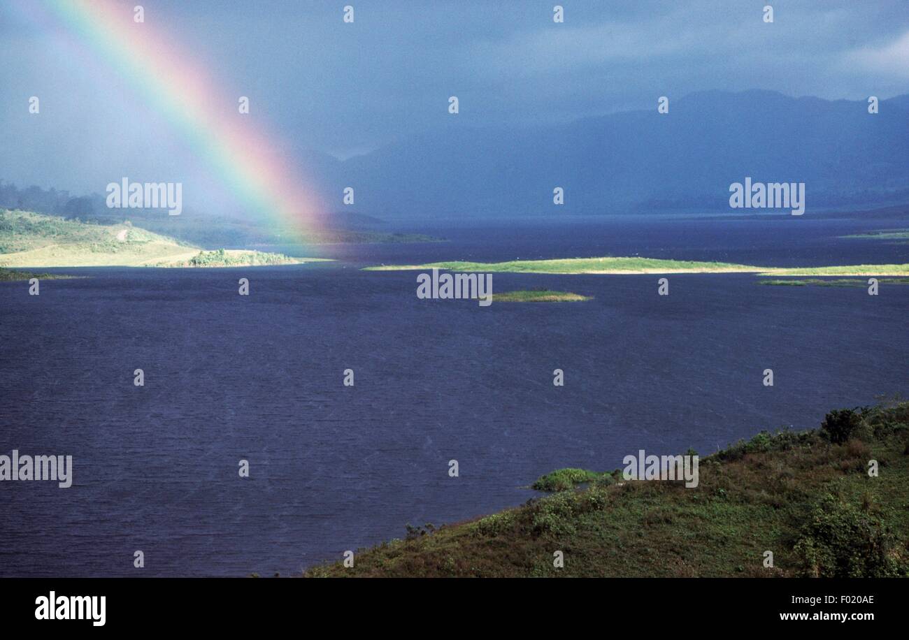 Rainbow over Lake Arenal, Costa Rica Stock Photo - Alamy