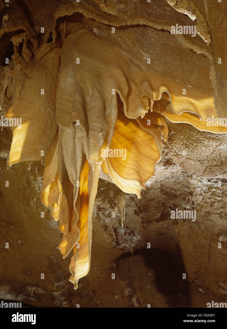 Drapery stalactites, Toirano Caves, Liguria, Italy Stock Photo - Alamy