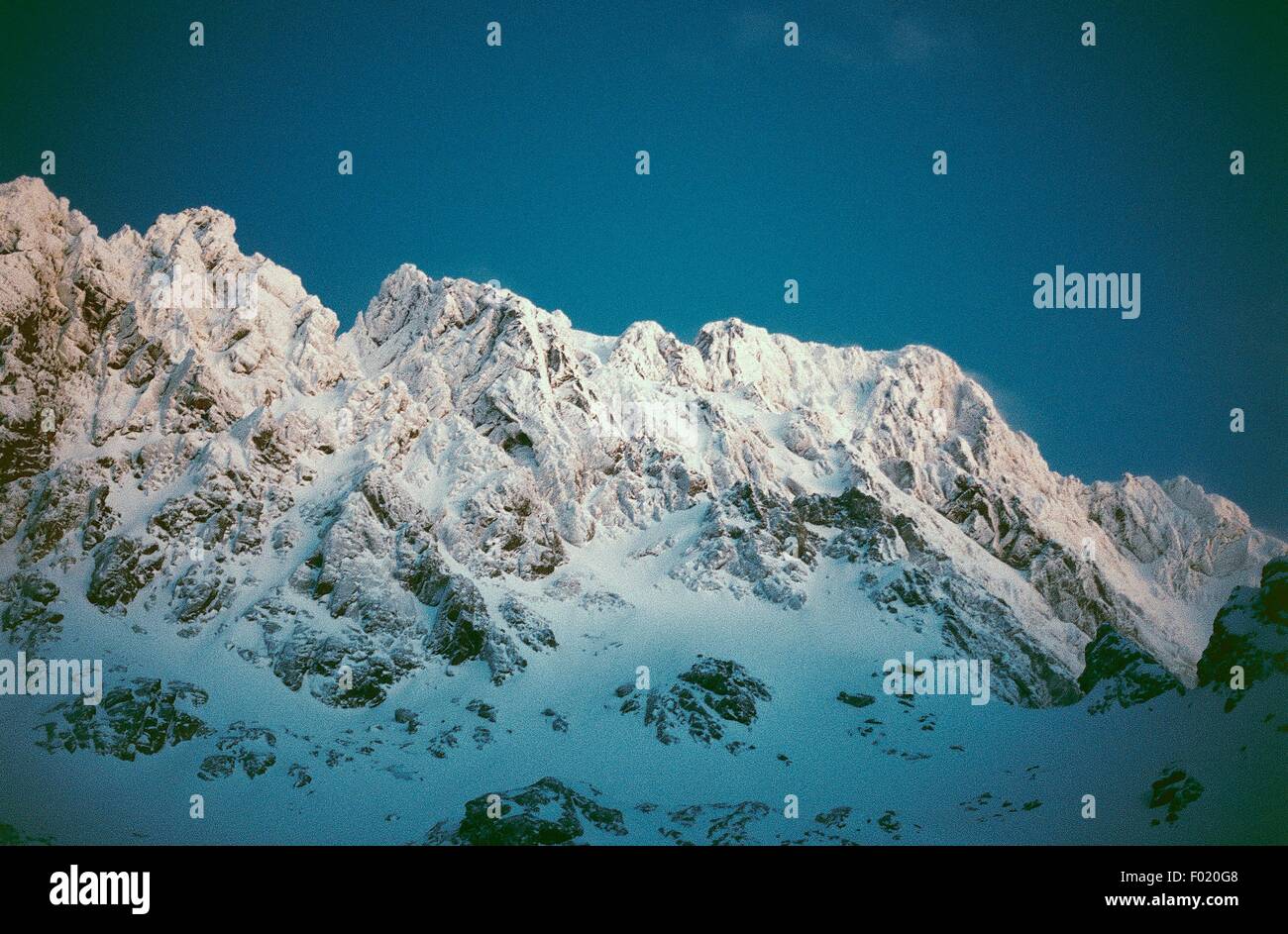 Eastern side of Monte Cinto Massif (2710 meters) seen from Altore hut ...