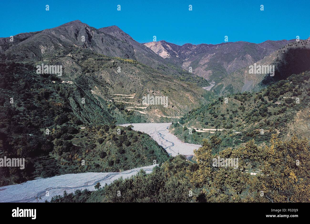 The Amendolea River, Aspromonte National Park, Calabria, Italy Stock ...