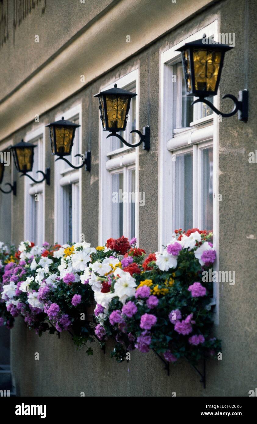 Bavaria flower boxes by windows hi-res stock photography and images - Alamy