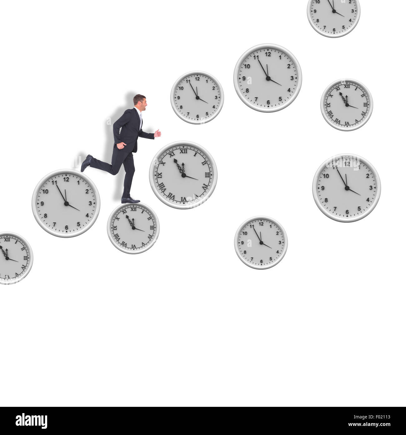 Running man clock Cut Out Stock Images & Pictures - Alamy