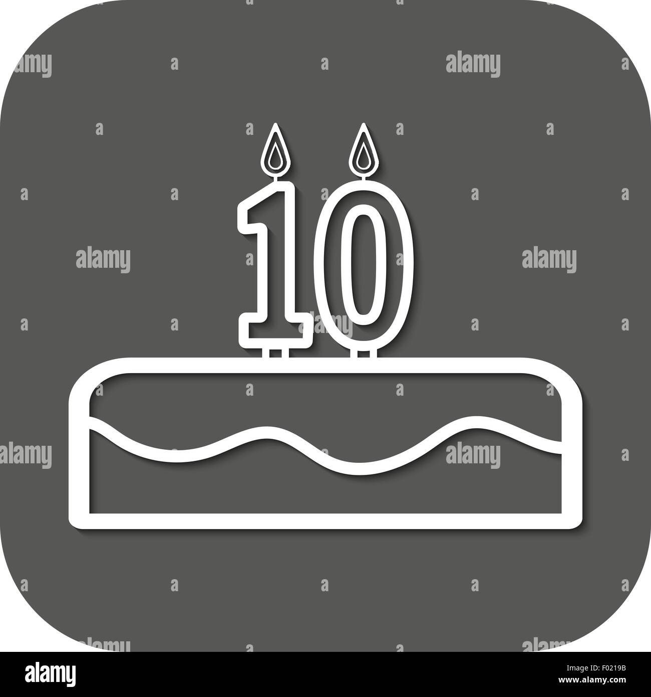 birthday cake with candles number 10 Stock Vector Image & Art - Alamy