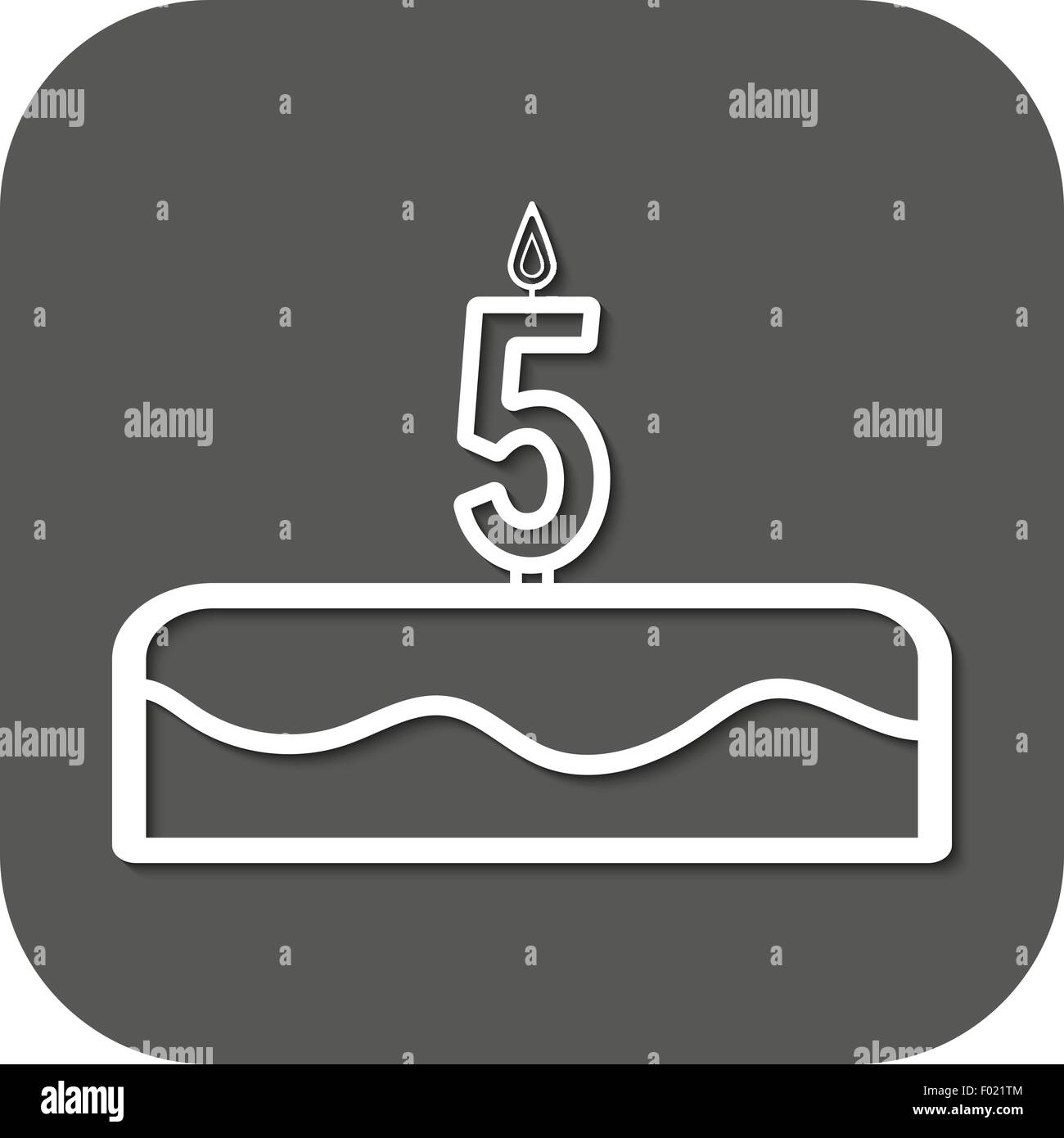 Number candles birthday five Stock Vector Images - Alamy