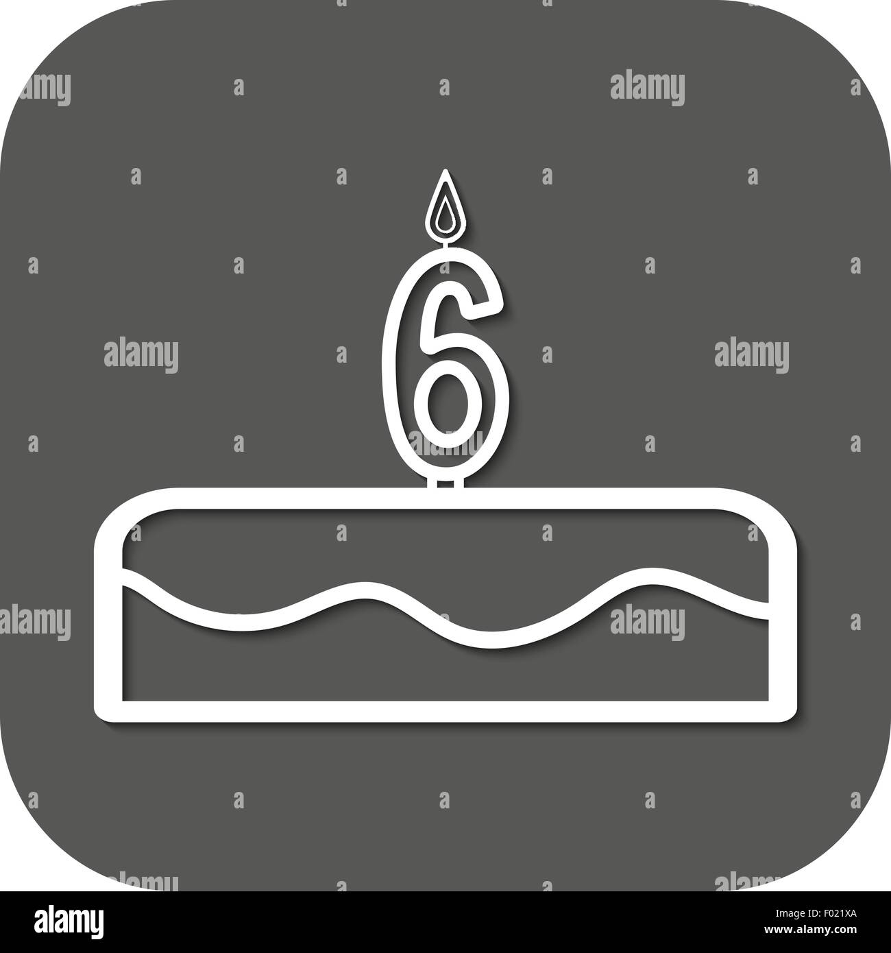 Birthday cake 6 candles Stock Vector Images - Alamy