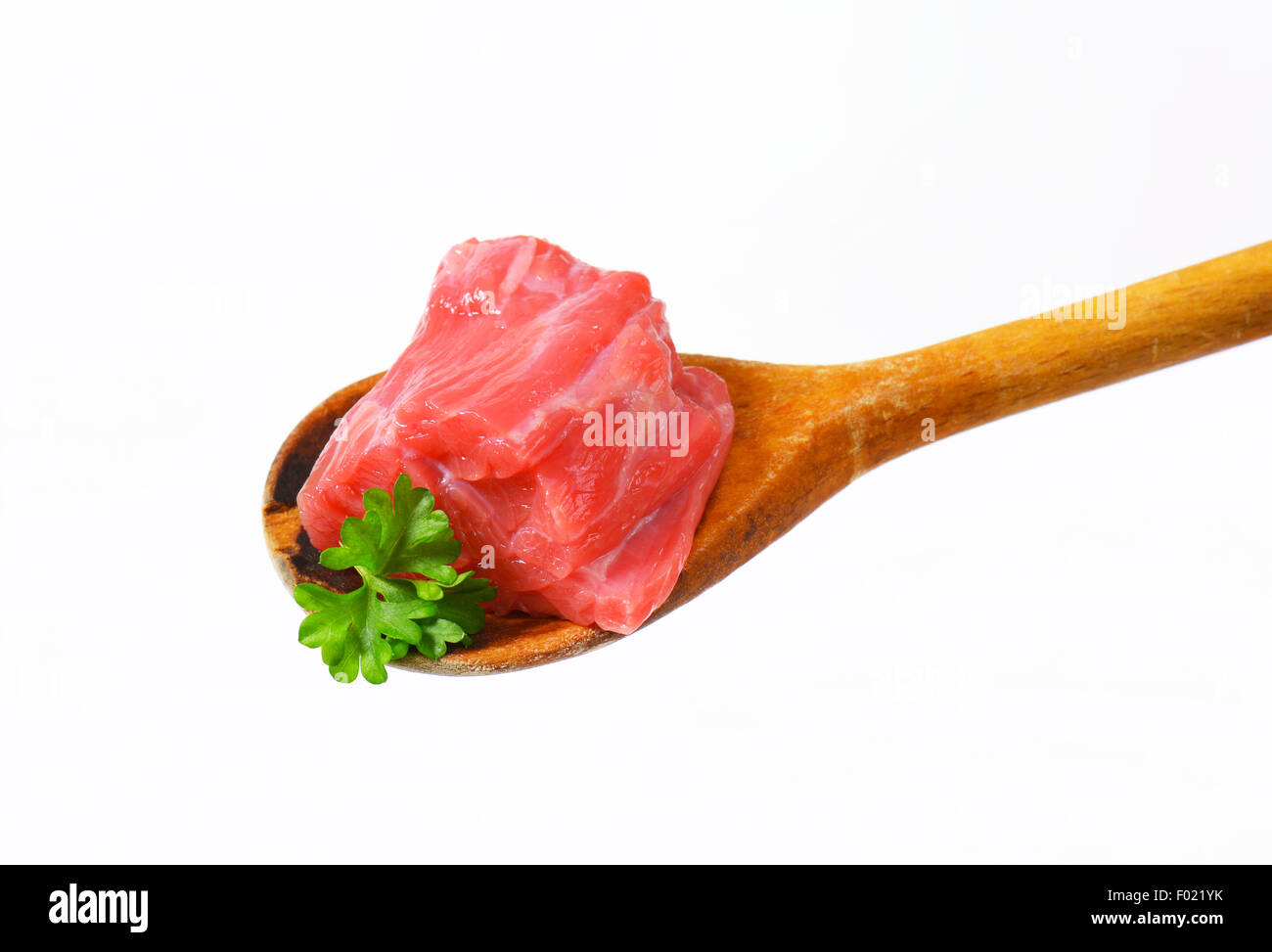 Raw diced beef meat Cut Out Stock Images & Pictures - Alamy