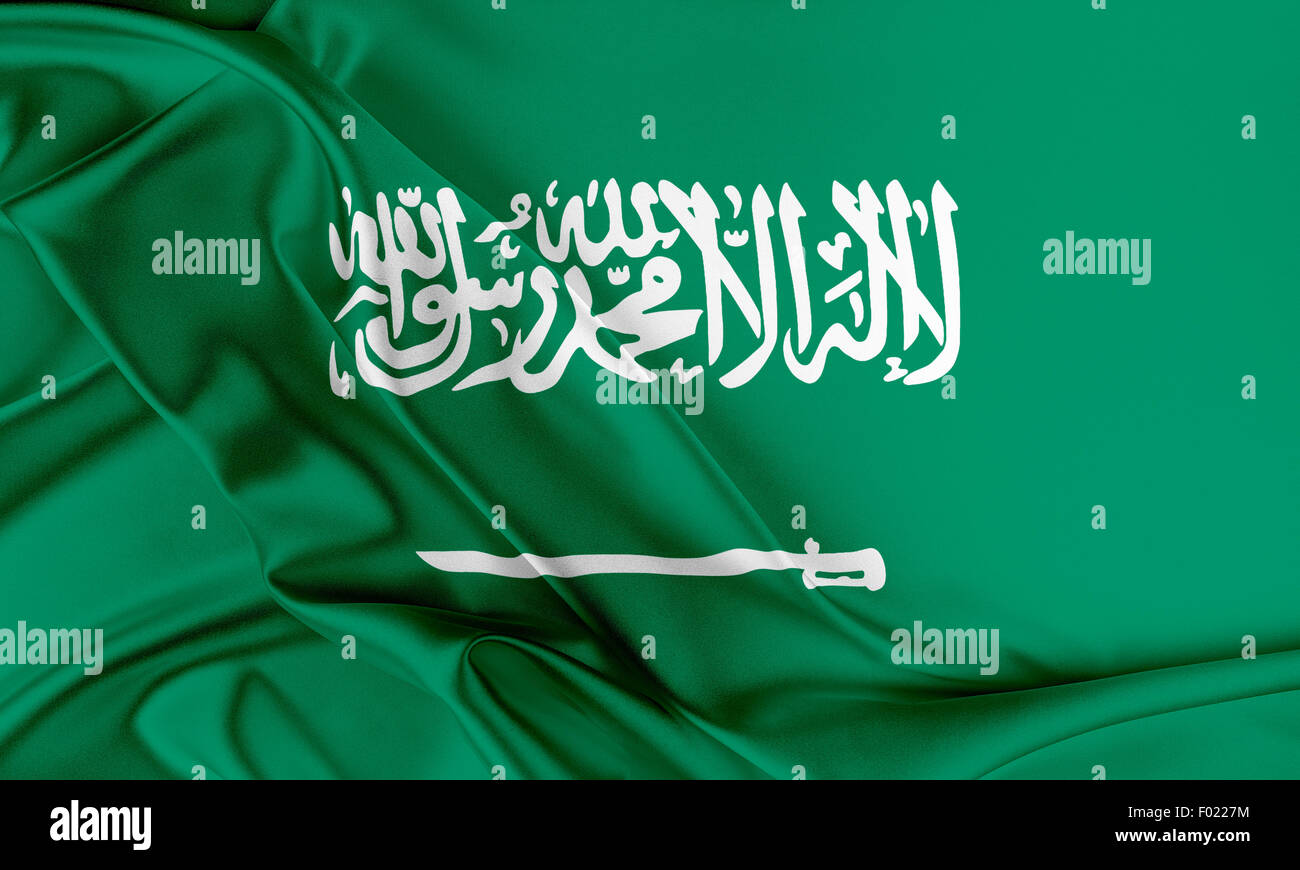 Flag of saudi arabia waving hi-res stock photography and images - Alamy