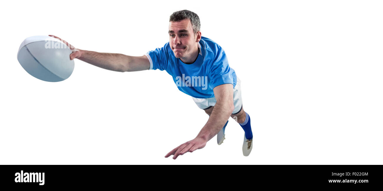 A rugby player scoring a try Stock Photo - Alamy