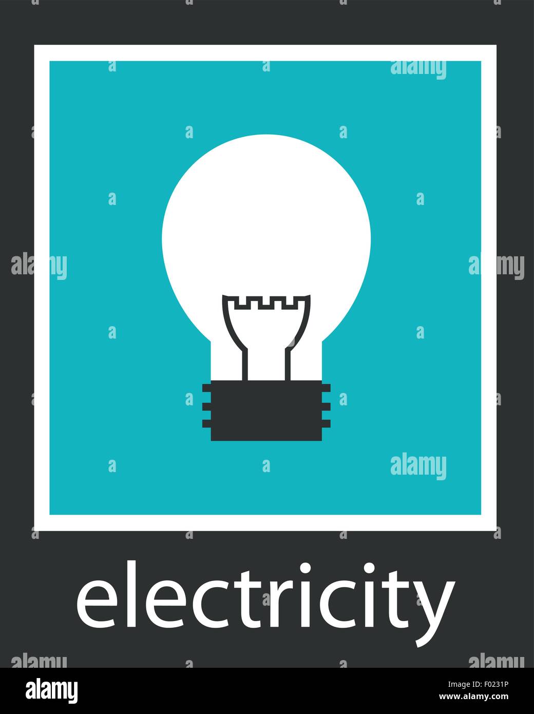 Simple stylish icon bulb. Vector electro design Stock Vector Image ...