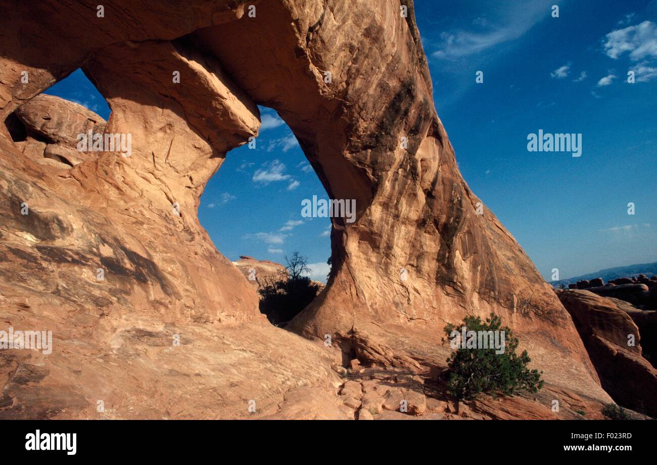 Effects of rock erosion, Arches National Park, Utah, United States ...