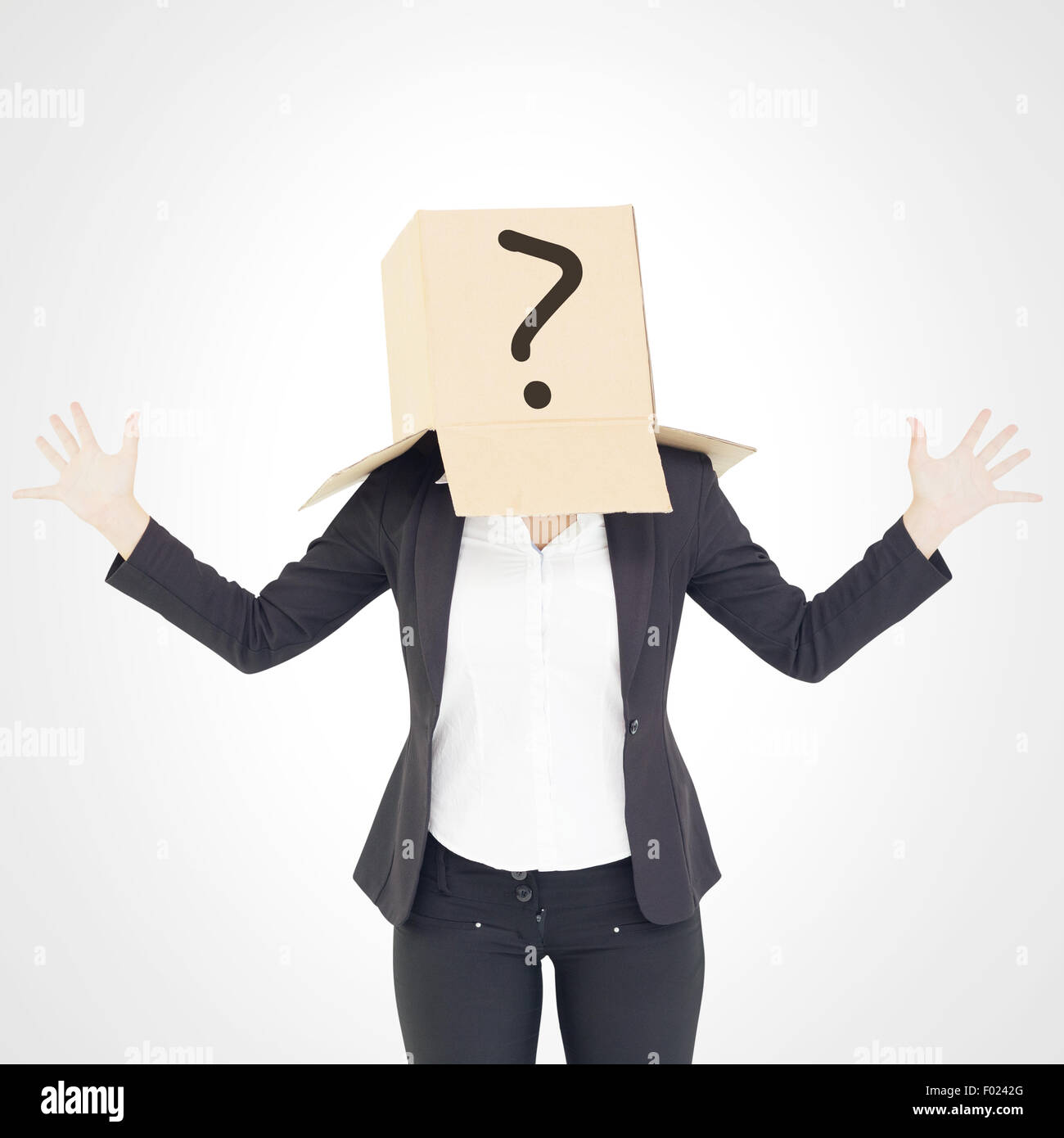Anonymous woman question mark hi-res stock photography and images - Alamy