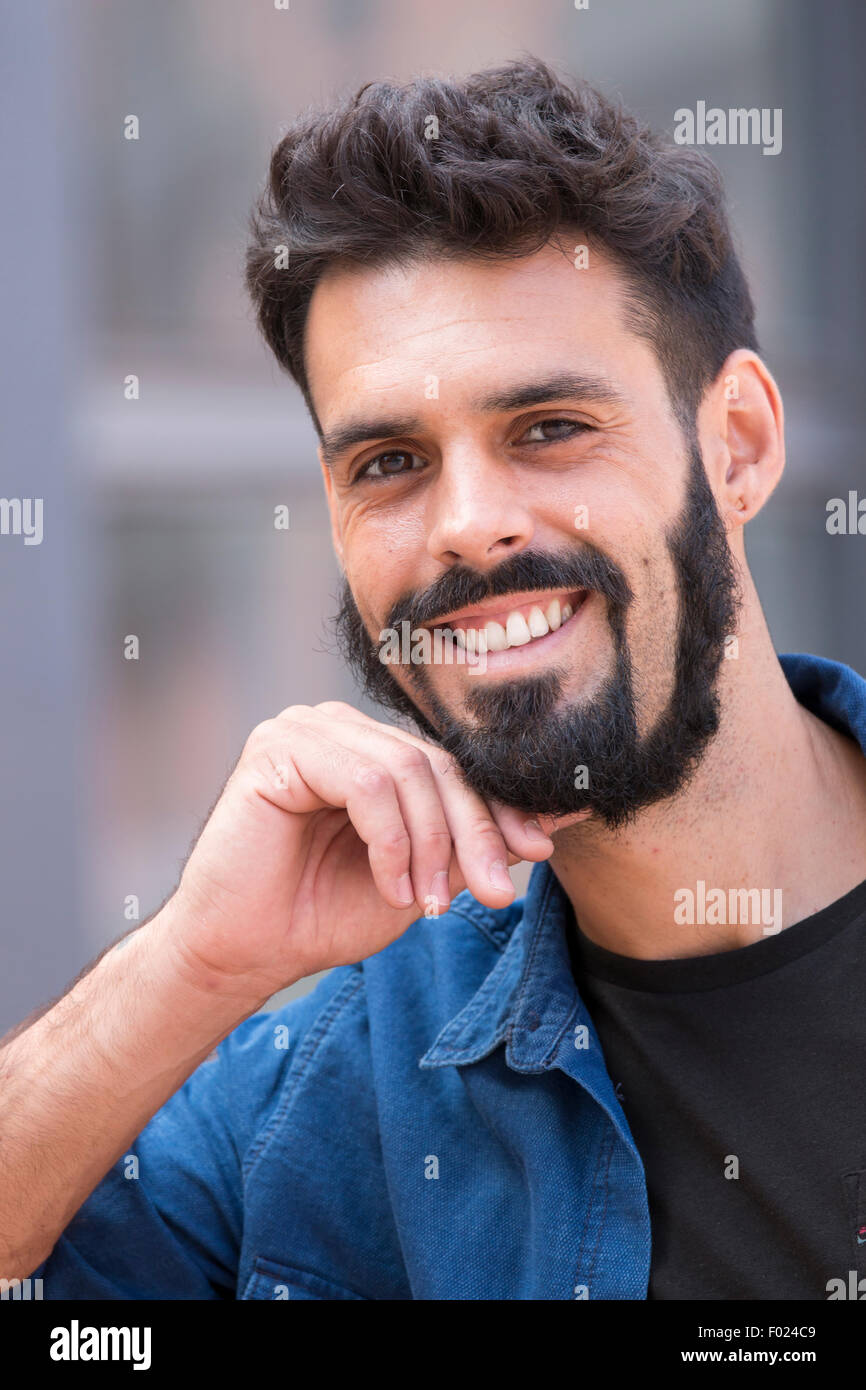Young man with beard Stock Photo - Alamy