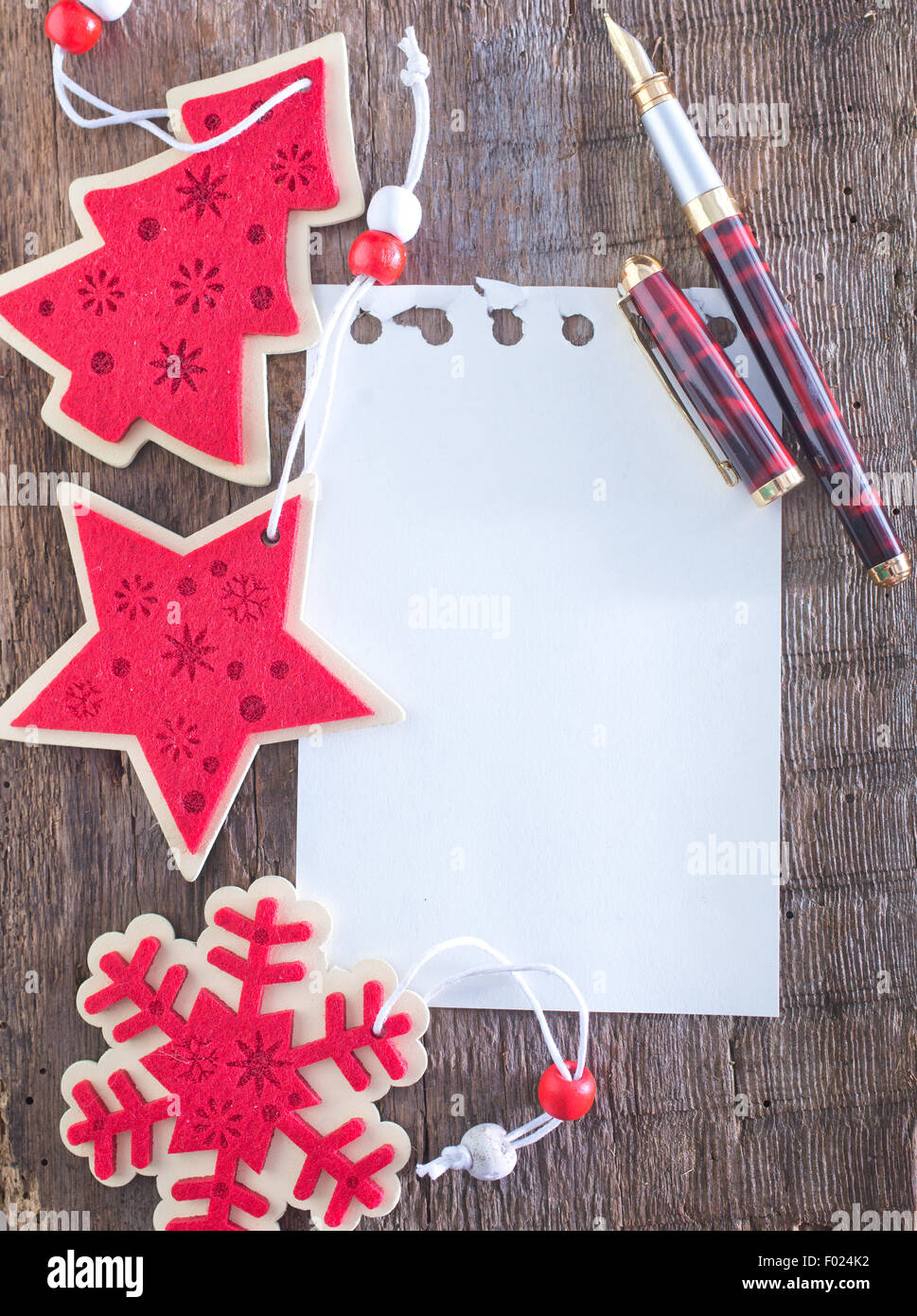 paper for note and christmas background on a table Stock Photo - Alamy