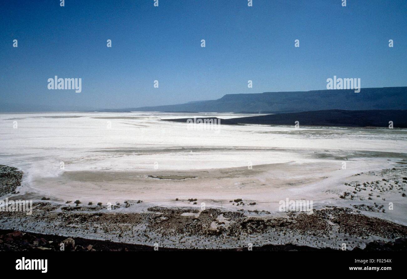 Salt deposits from the Kobar Sink, basin in the Denakil Plain, Ethiopia ...