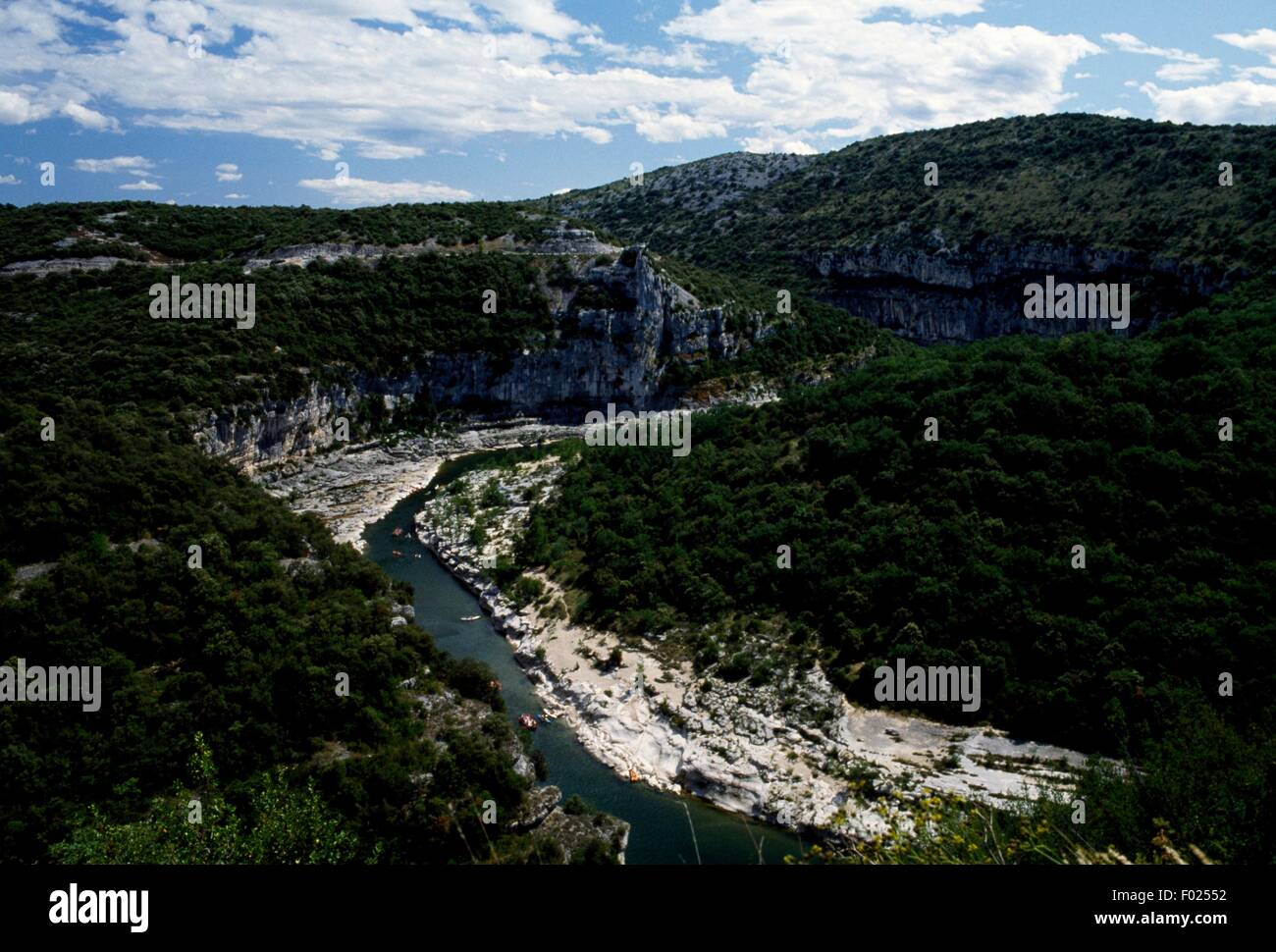 Ardeche River gorges, Ardeche Gorges Nature Reserve, Provence-Alpes ...