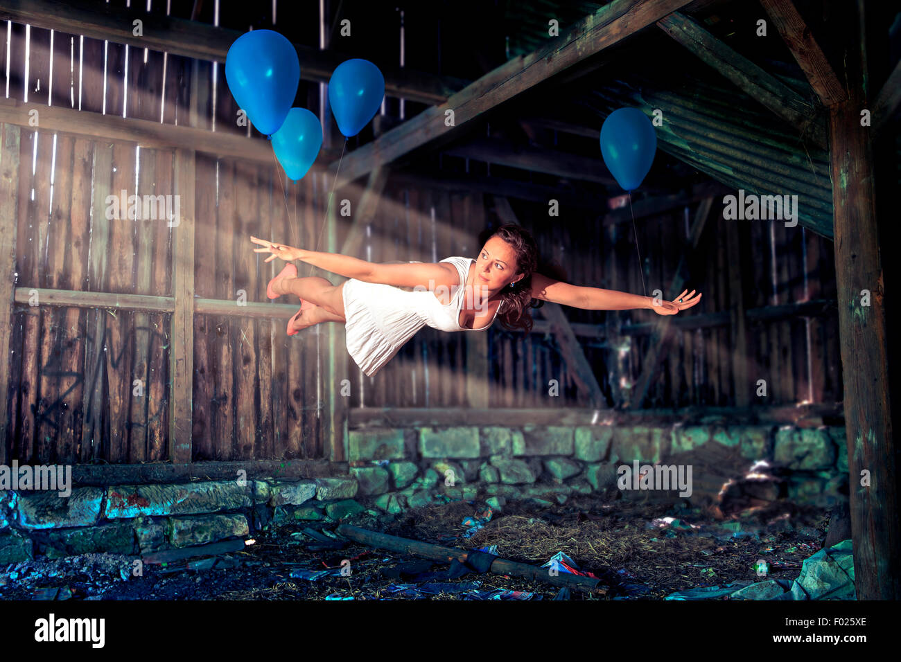 Levitation woman hi-res stock photography and images - Alamy