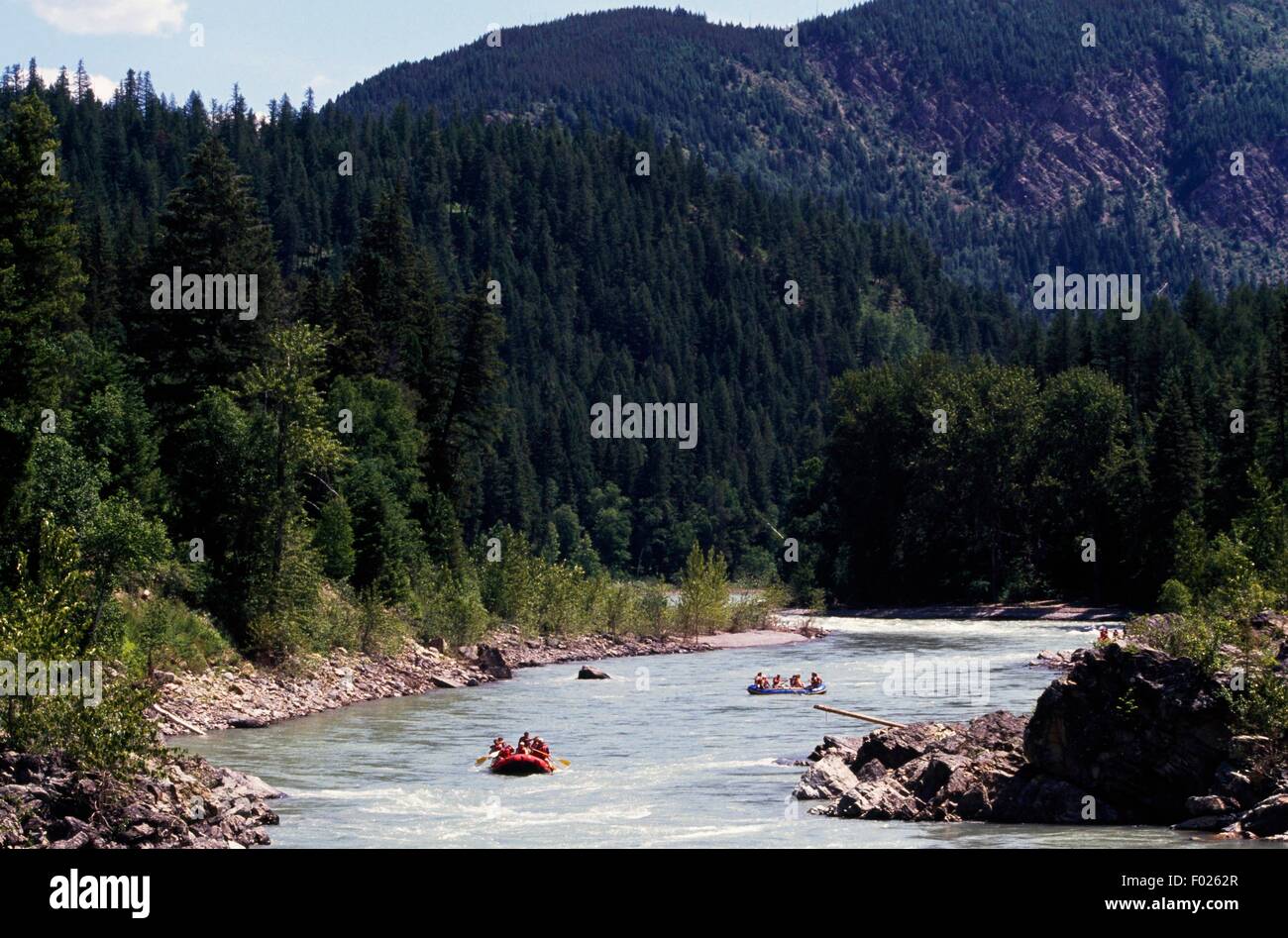 Rafting on Middle Fork Flathead River, Glacier National Park (UNESCO ...