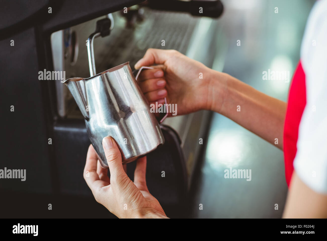 Professional barista using coffee machine hi-res stock photography and ...