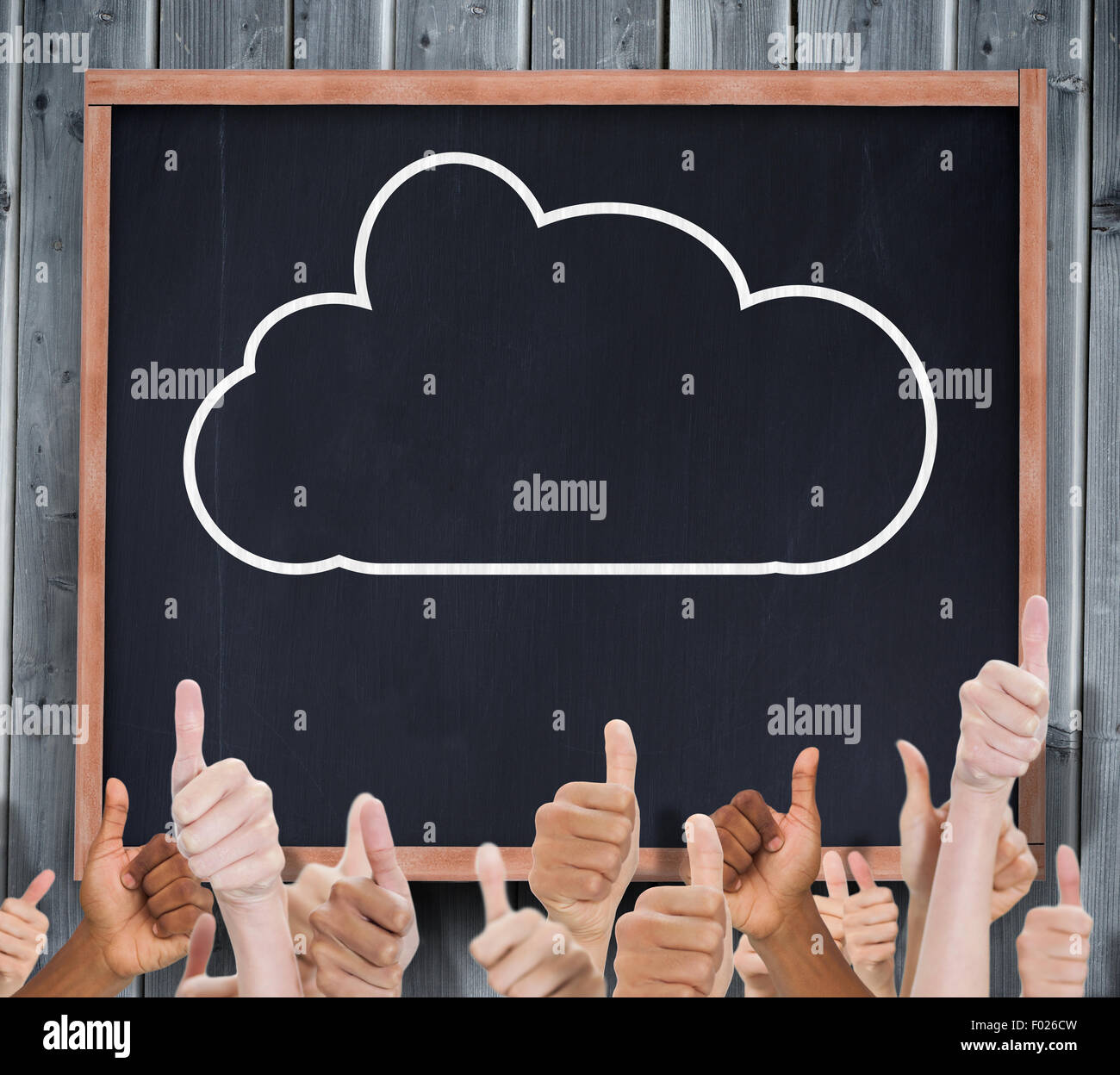 Composite image of hands showing thumbs up Stock Photo - Alamy