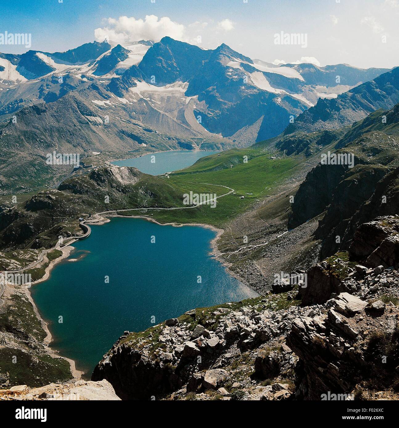 Lakes Agnel and Serru, Val Locana, Piedmont, Italy Stock Photo - Alamy
