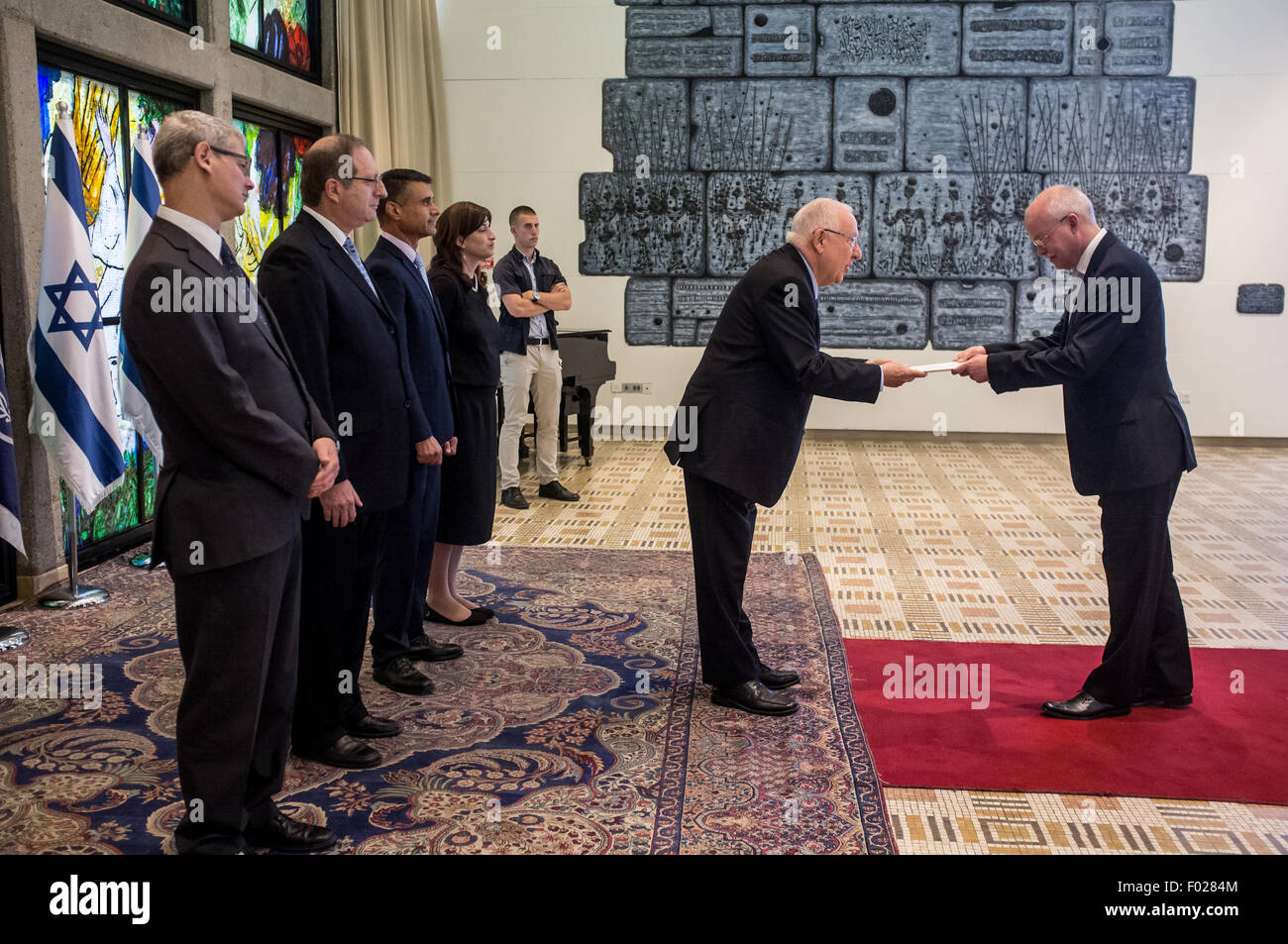 Jerusalem, Israel. 6th August, 2015. Newly appointed German Ambassador ...