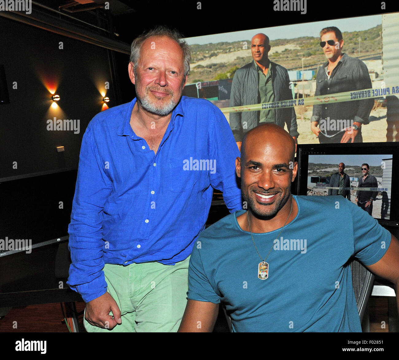 Munich, Germany. 5th Aug, 2015. German actor Axel Milberg (l) and US ...