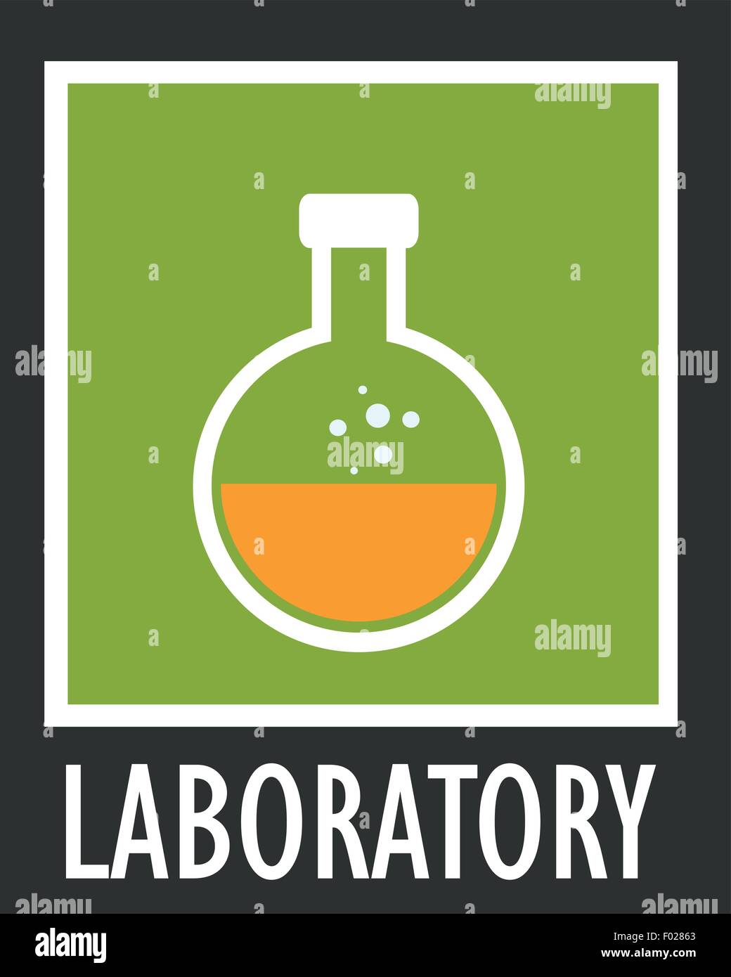 Vector icon simple laboratory flask with liquid Stock Vector Image ...