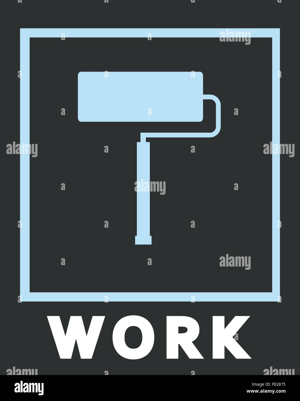 Vector simple icons roller tool for painting Stock Vector Image & Art ...