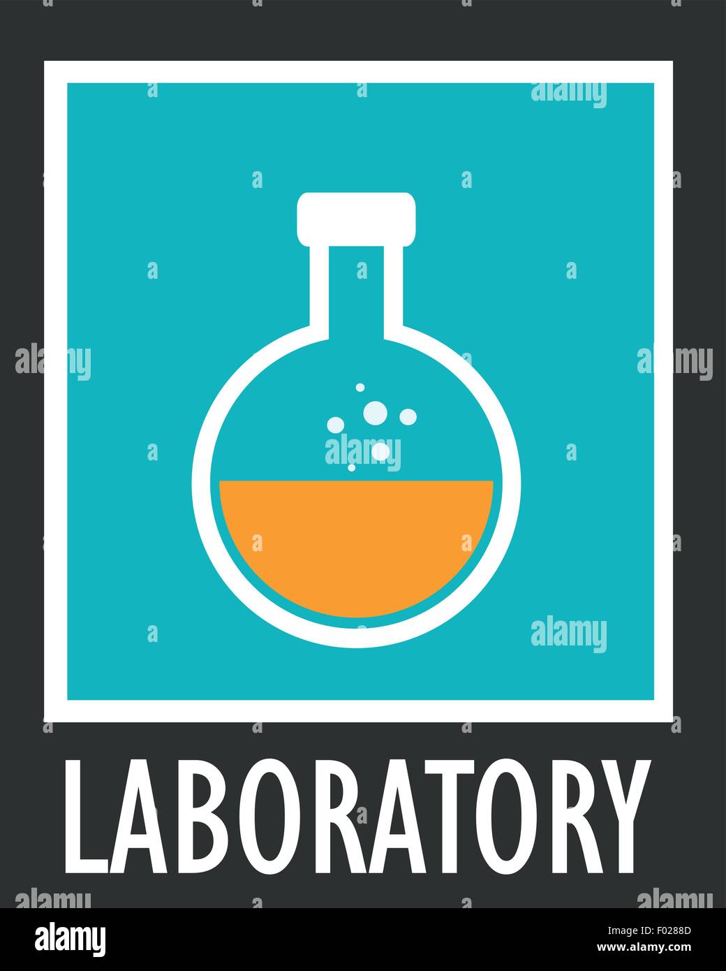 Vector icon simple laboratory flask with liquid Stock Vector Image ...