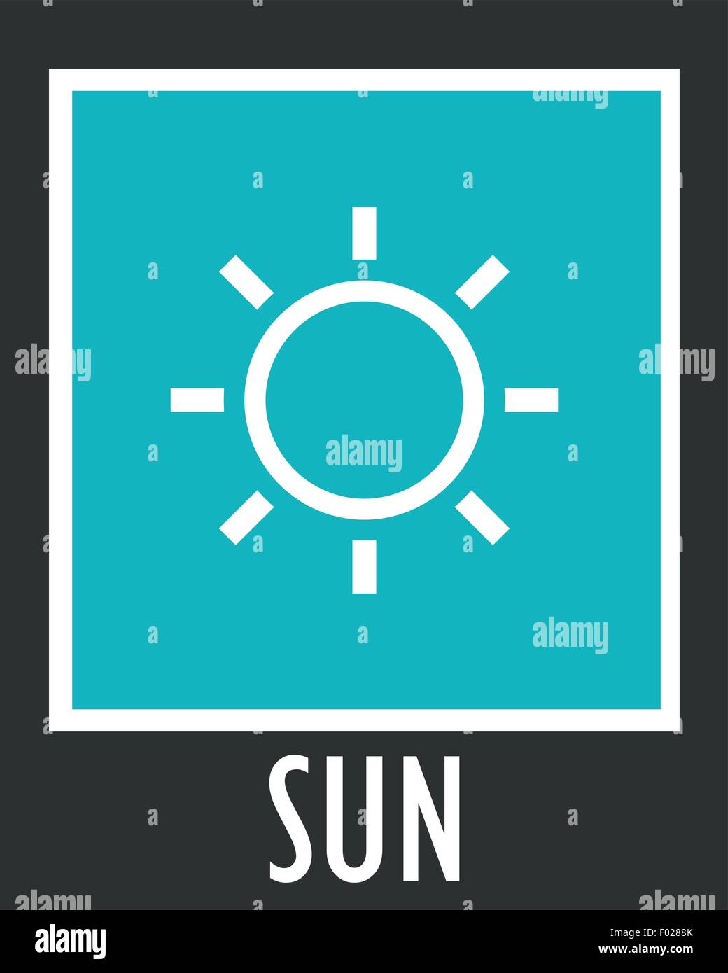 Vector simple icons sun rays with short Stock Vector Image & Art - Alamy