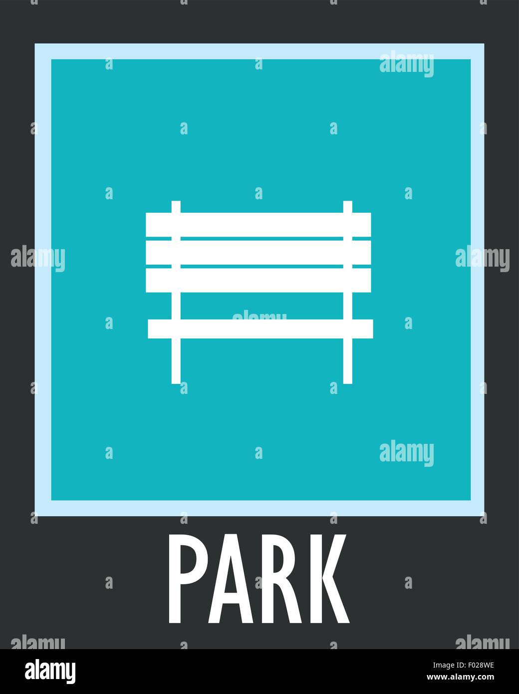 Simple park bench vector Stock Vector Images - Alamy