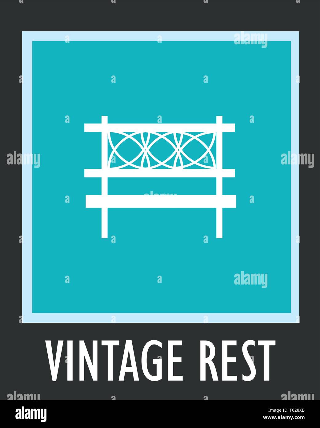 Vector simple icon for rest. Bench in park Stock Vector Image & Art - Alamy