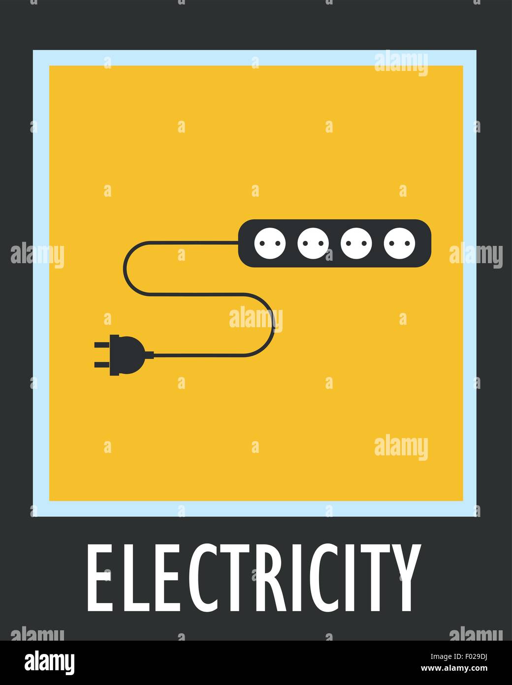 Electrical outlet one plug use Stock Vector Images - Alamy