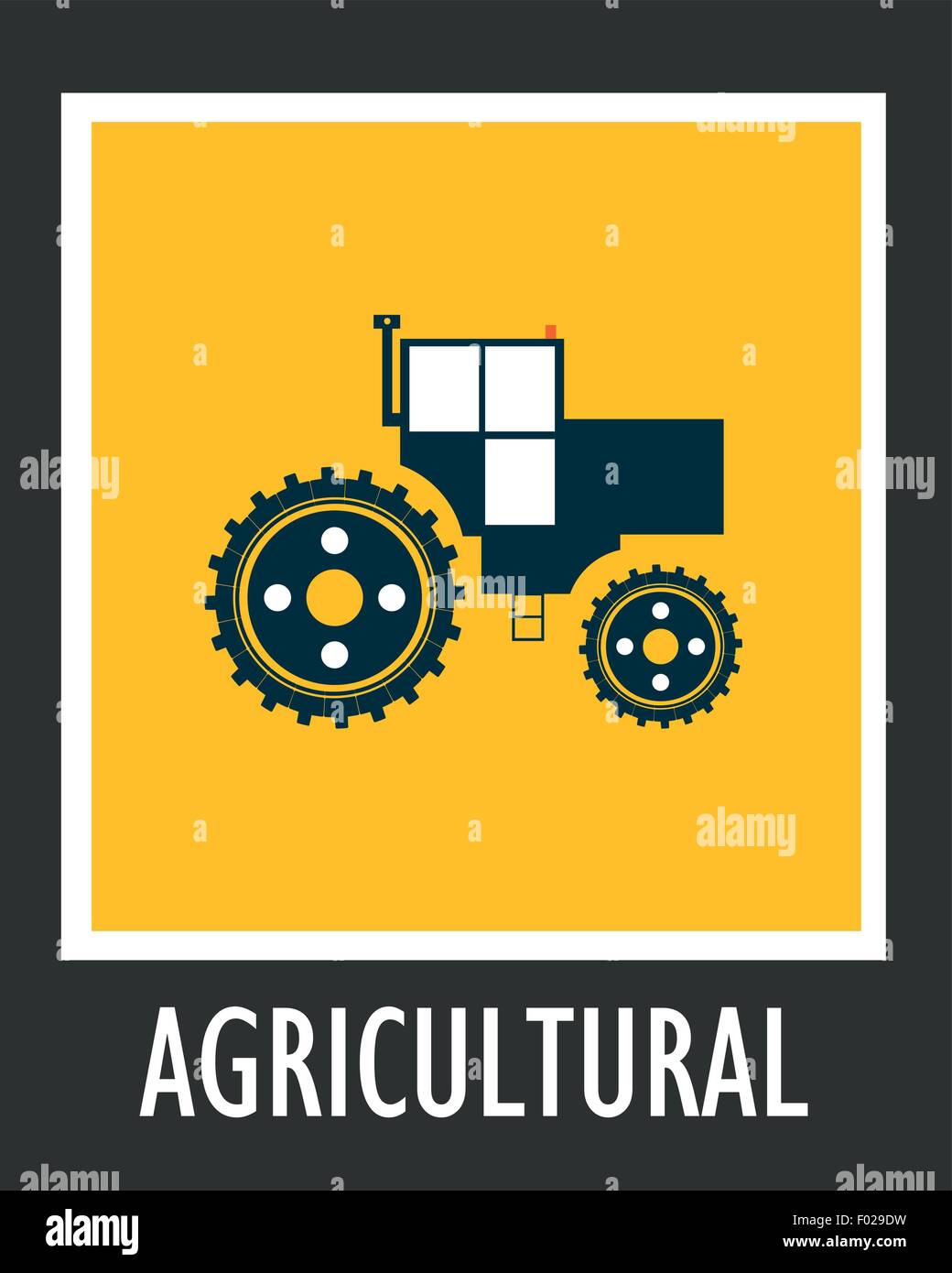 Vector Simple Icon Agriculture Tractor Eps 10 Stock Vector Image Art