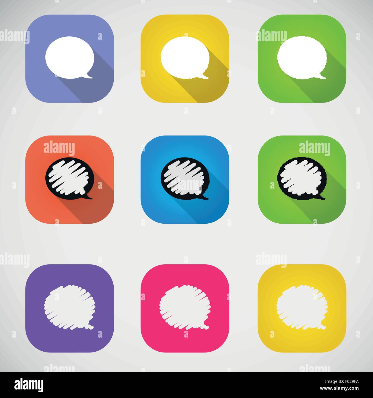 Set of vector colored speech bubbles eps Stock Vector Image & Art - Alamy