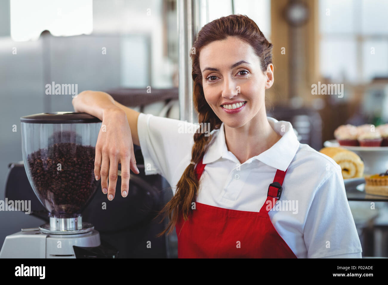 Portrait mid adult barista hi-res stock photography and images - Alamy