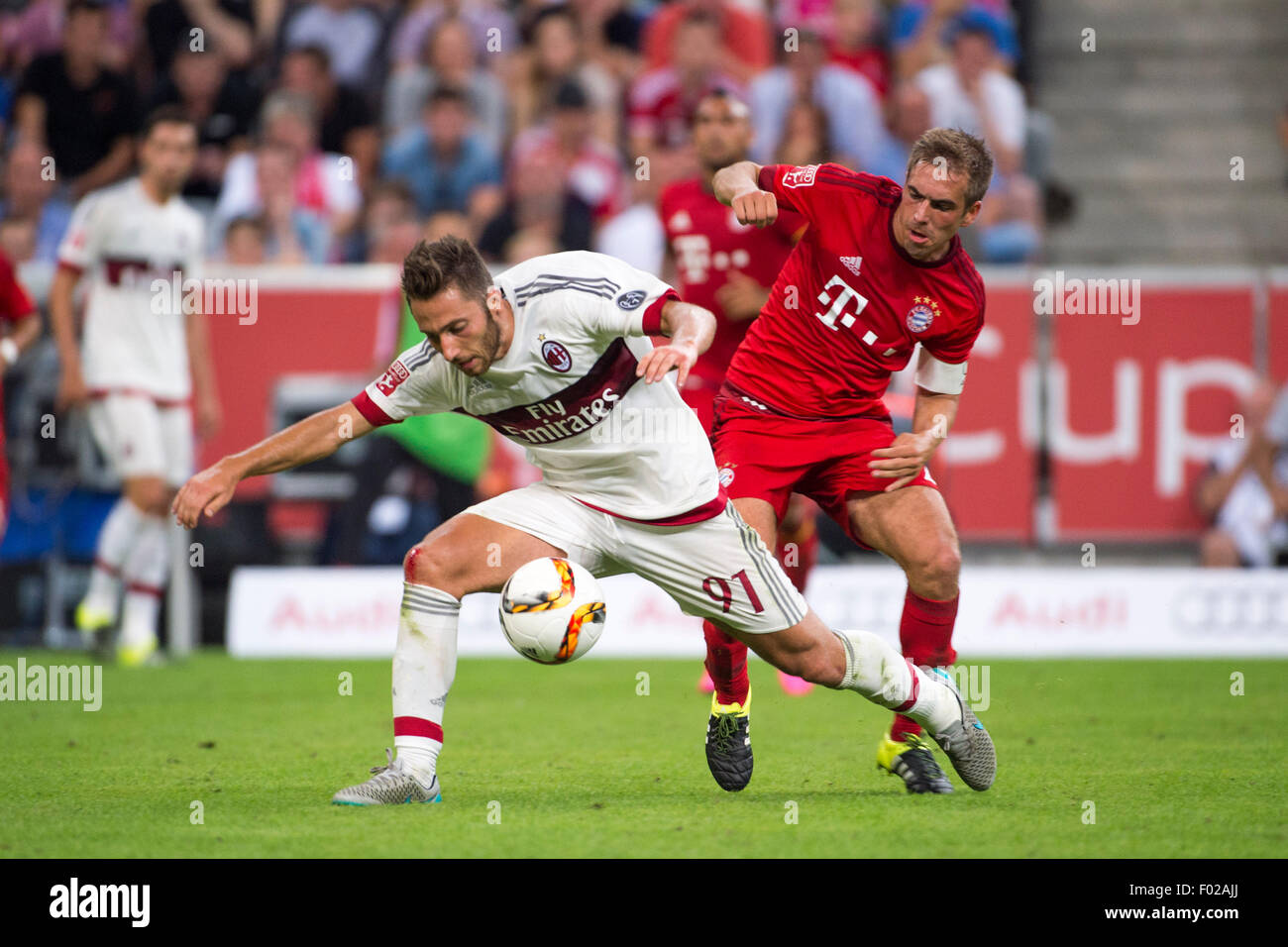 Andrea Bertolacci (Milan), Philipp Lahm (Bayern), AUGUST 4, 2015 ...