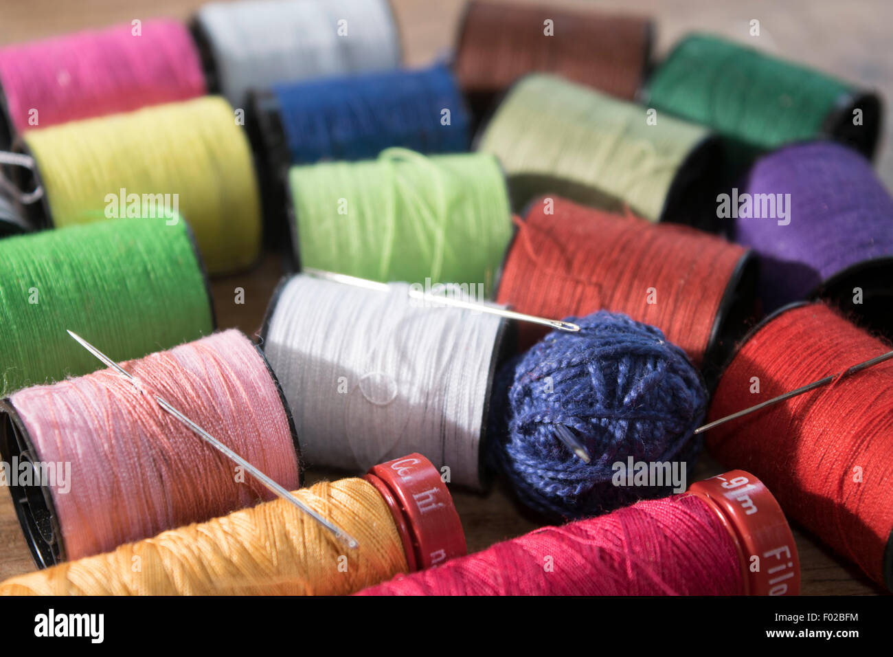 skeins of sewing thread Stock Photo - Alamy