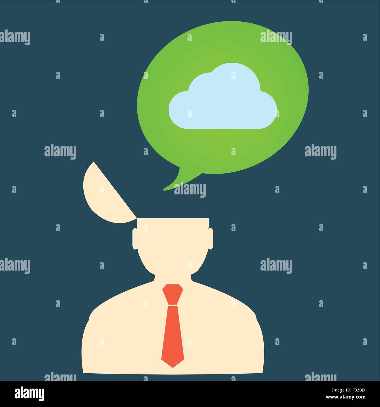 Man cloud on head Stock Vector Images - Alamy
