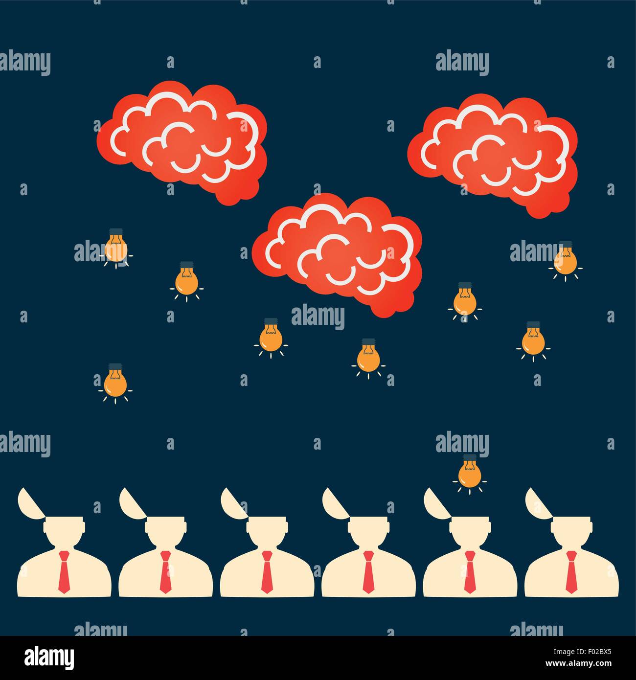 Vector flat abstract concept of brainstorming eps Stock Vector Image ...