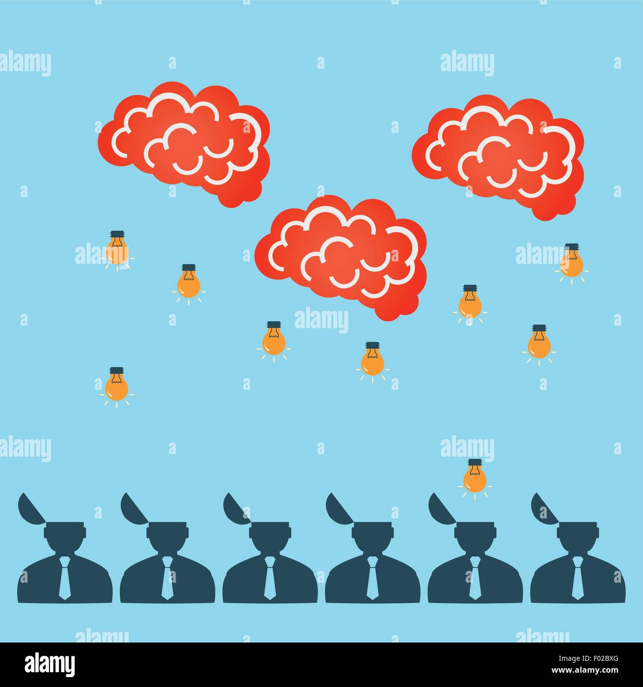 Vector flat abstract concept of brainstorming eps Stock Vector Image ...