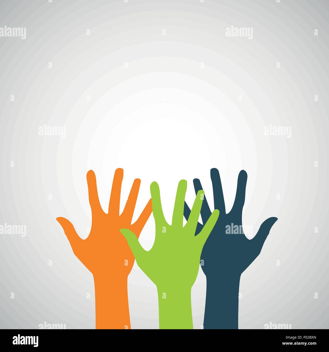 Vector flat hands icon color abstraction eps Stock Vector Image & Art ...