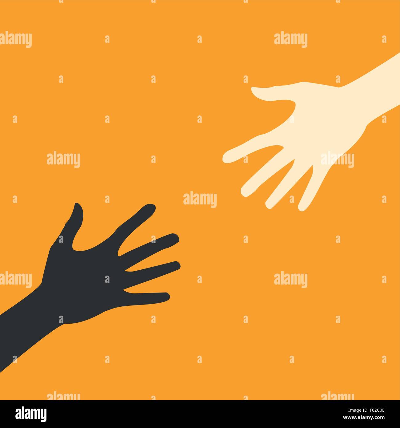 Vector flat icon hands. color abstraction eps Stock Vector Image & Art ...